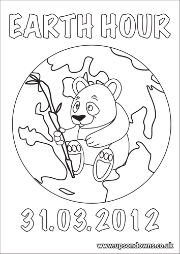 Earth Hour Colouring Poster | Teaching Resources