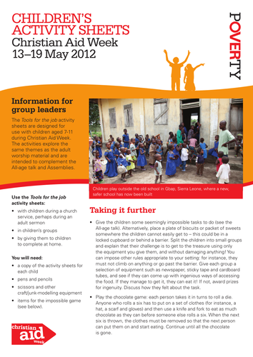 Christian Aid Week 2012: Tools and Teamwork | Teaching Resources