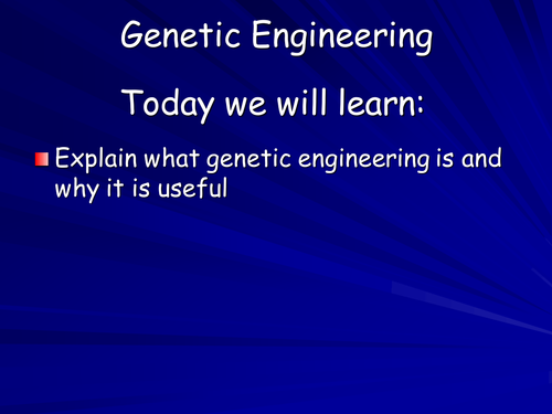 Genetic Engineering Lesson | Teaching Resources