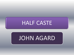 half- CASTE by John Agard | Teaching Resources
