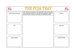 Hindu Puja Tray Worksheet | Teaching Resources