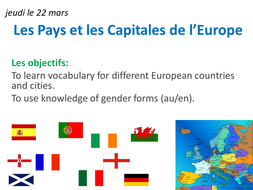 Les pays et les capitales - Europe (full lesson) | Teaching Resources
