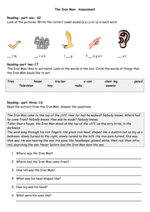 Worksheets to accompany 'The Iron Man' by anon1 - UK Teaching Resources ...