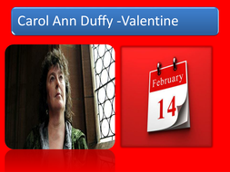 Valentine ....Carol Ann Duffy | Teaching Resources
