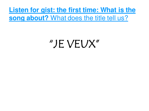 Zaz - Je veux | Teaching Resources