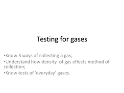 testing for gases | Teaching Resources
