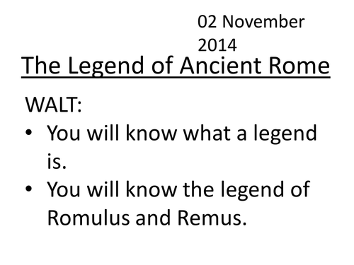 The Legend of Romulus & Remus | Teaching Resources