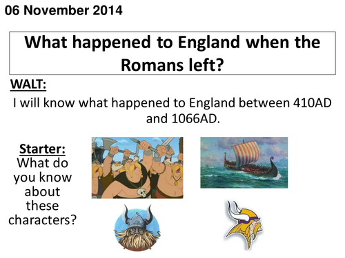What happened to England after the Romans left? | Teaching Resources