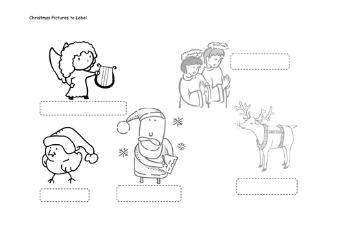 Christmas pictures to label | Teaching Resources