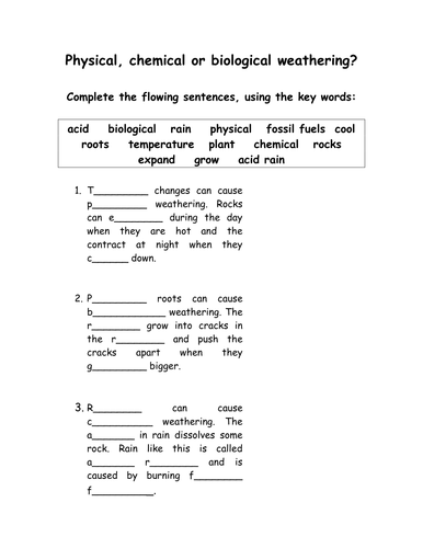 rocks and weathering | Teaching Resources