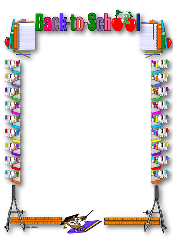 Back To School Page Borders