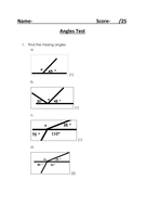 KS3 Missing Angles test | Teaching Resources