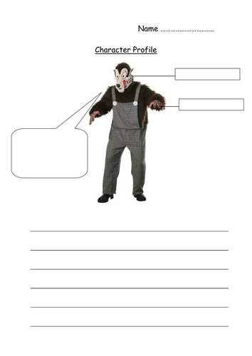 Traditional Tale character profiles to label | Teaching Resources