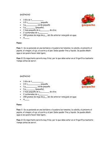 Gazpacho | Teaching Resources