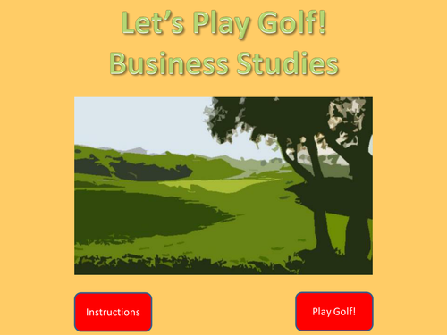 Business Studies Golf | Teaching Resources