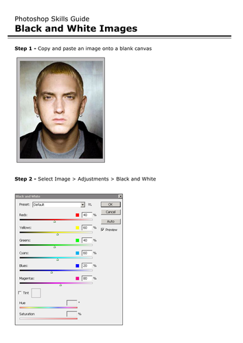 Photoshop Skills Guides | Teaching Resources