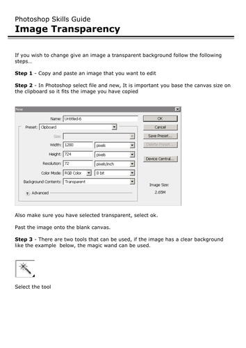 Photoshop Skills Guides | Teaching Resources