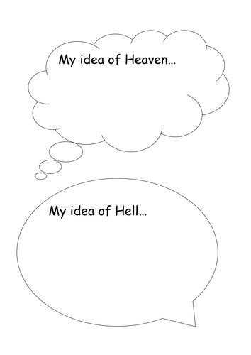 Heaven and Hell Activity by jasminebennett - Teaching Resources - TES