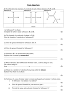 Alkanes & Alkenes test | Teaching Resources