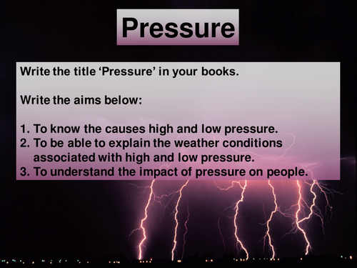 Pressure Systems | Teaching Resources