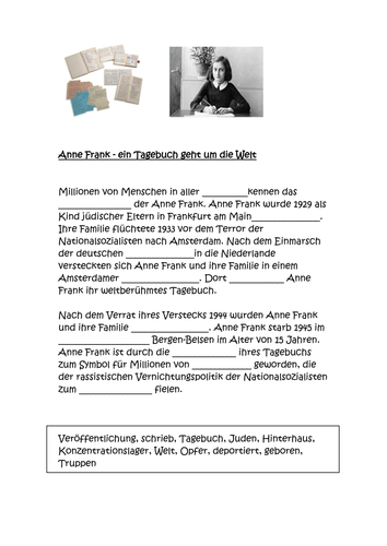 Anne Frank intro | Teaching Resources