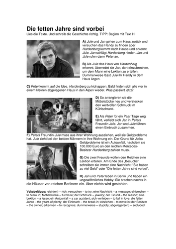 Die Fetten Jahre Sind Vorbei : Handlung | Teaching Resources