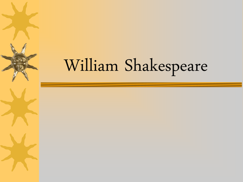 Powerpoint: Shakespeare's Life and Context. | Teaching Resources