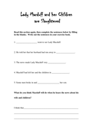 Macbeth: Lady Macduff Cloze Procedure Worksheet | Teaching Resources