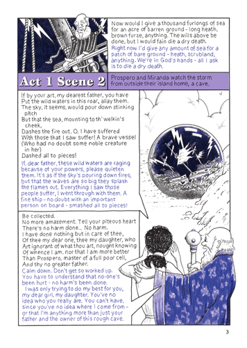 The Tempest: Printable Illustrated Worksheet | Teaching Resources