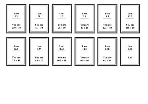 Maths Follow Me Cards - KS2/KS3 | Teaching Resources