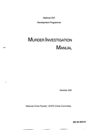 Murder Investigation Manual | Teaching Resources