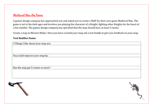 Mission Maker Y9 Project Part 1 | Teaching Resources