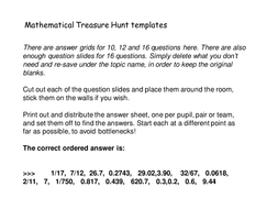 S1 revision Treasure Hunt | Teaching Resources