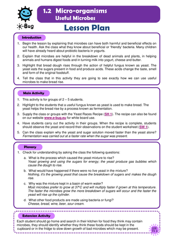 Primary - Useful Microbes: Teacher Sheets | Teaching Resources