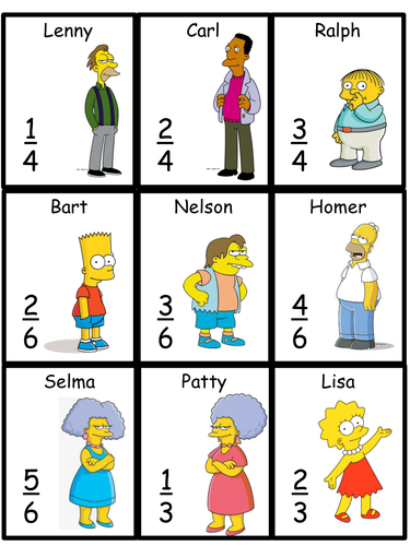 KS3 PowerPoint - The Simpsons Fractions | Teaching Resources