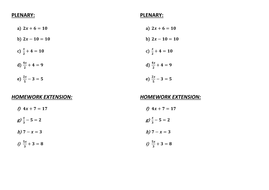 Solving equations by balancing | Teaching Resources