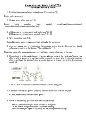 2012 CORE Ideas in context - Human Genome | Teaching Resources
