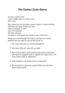 The Carbon Cycle Game | Teaching Resources