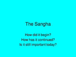 The Sangha | Teaching Resources
