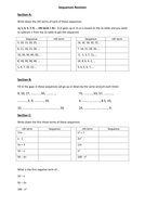 GCSE Sequences Revision | Teaching Resources