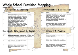 WHOLE-SCHOOL SEN PROVISION MAP by MissBoom - Teaching Resources - Tes