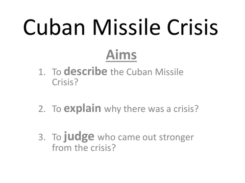 The Cuban Missile Crisis | Teaching Resources
