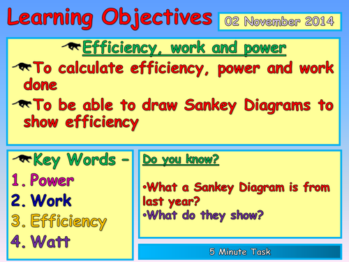 Energy, Work, Power and Efficiency using hairdrier | Teaching Resources