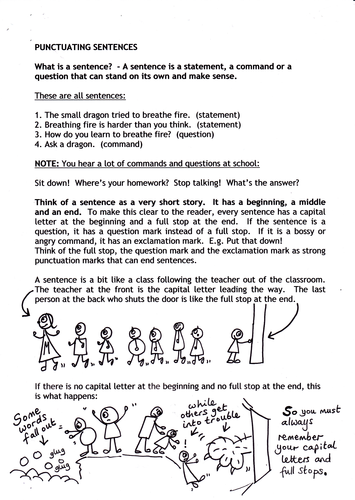 PUNCTUATION PEOPLE - CAPITAL LETTERS + FULL STOPS! | Teaching Resources
