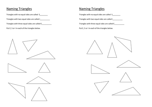 Naming Triangles | Teaching Resources