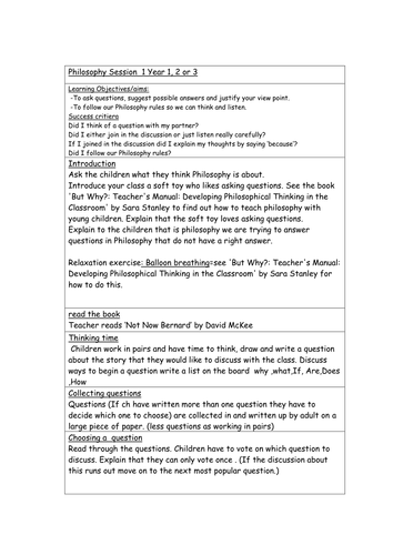 6 Philosophy Sessions for years 1-4 | Teaching Resources