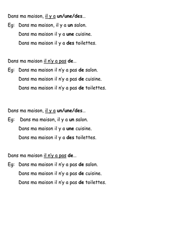 Dans ma maison - In my house | Teaching Resources