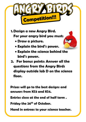 The Physics of Angry Birds | Teaching Resources