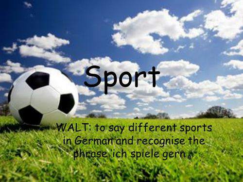 Sports in German | Teaching Resources