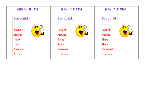 Join In Cards | Teaching Resources